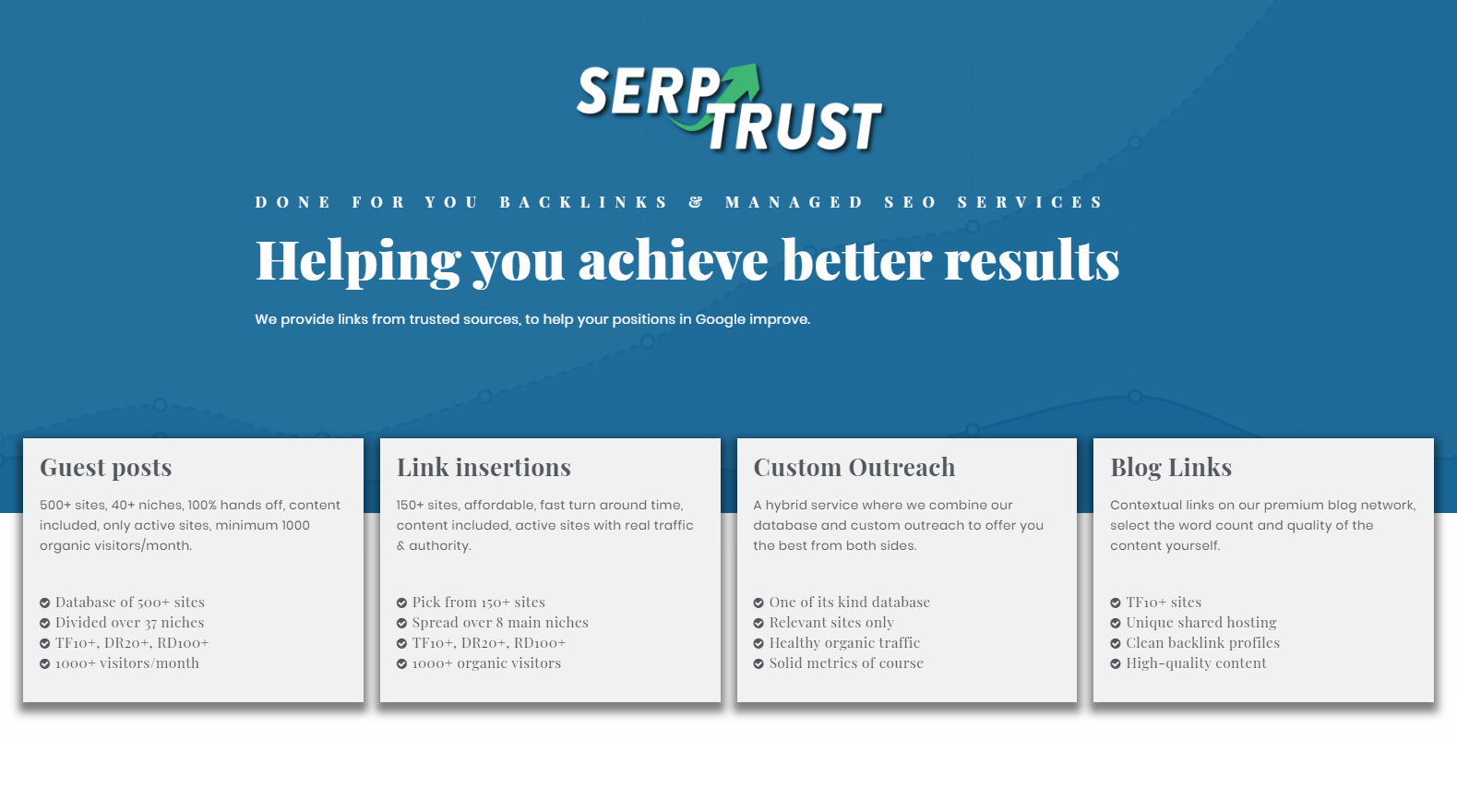 SerpTrust - Your Guest Post [Outreach] Partner | Masters in SEO